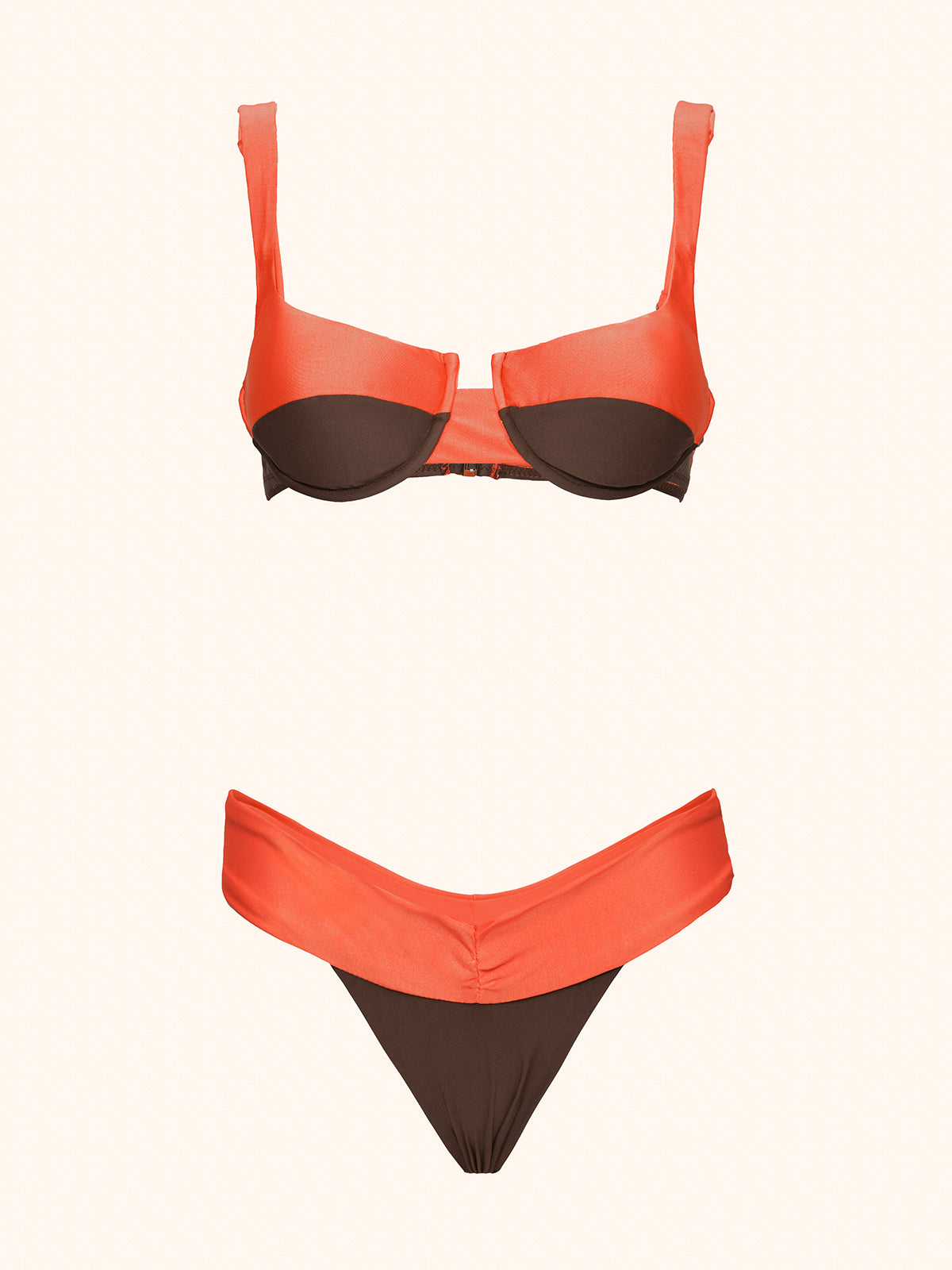 Women's Bikinis Me Fui Bra with Underwire and Coral Fixed Brief SW0434 ...